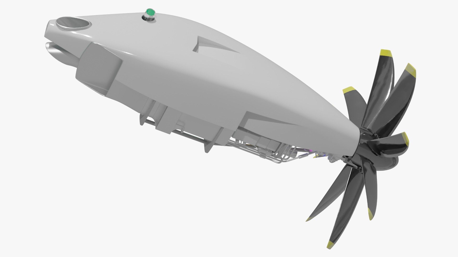 3D Model Hydrogen Propulsion System Exposed Half - TurboSquid 2378177