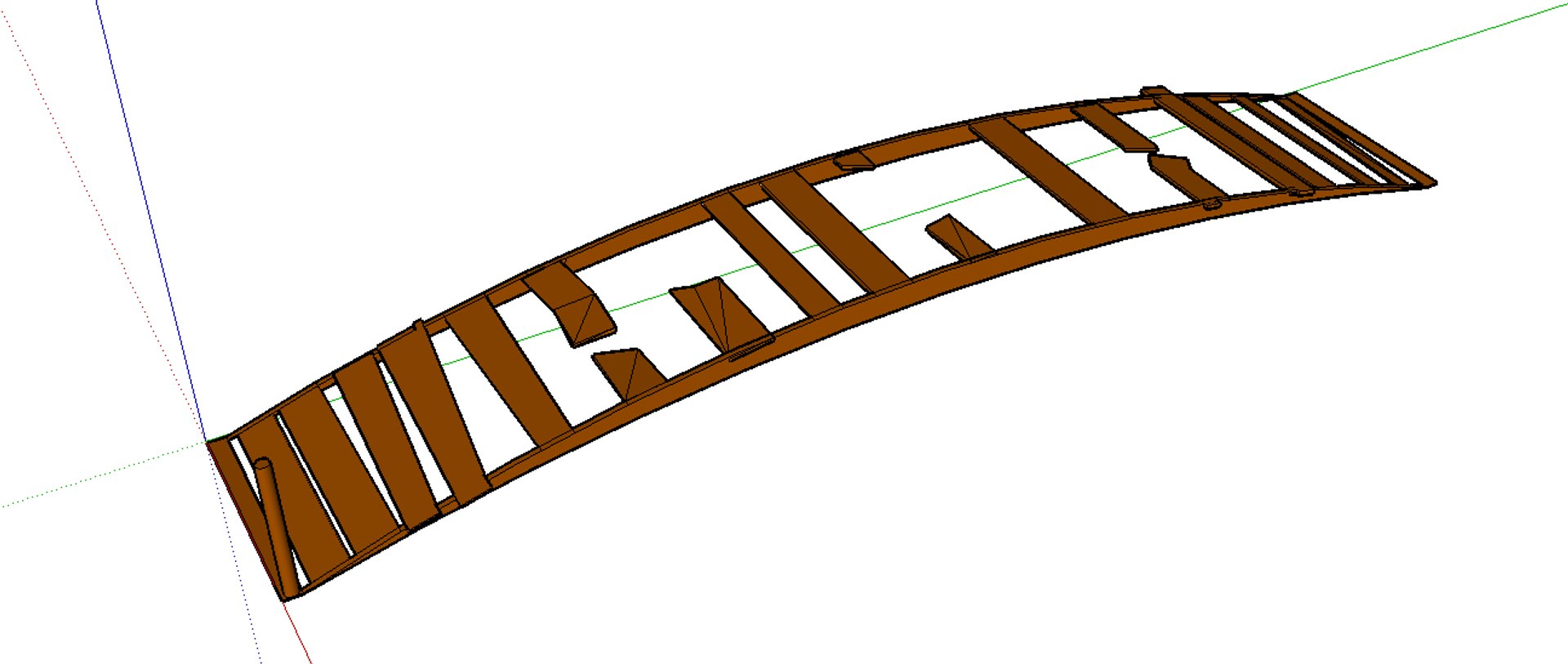 3d Simple Wooden Bridge Model