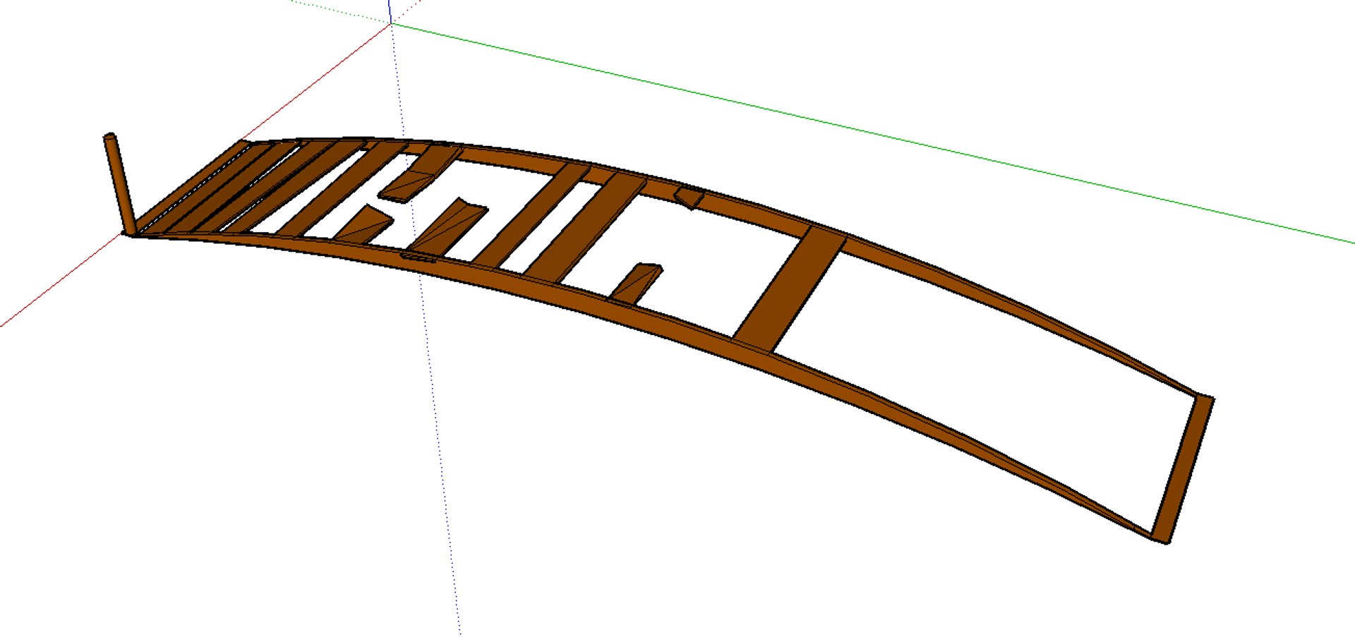 3d Simple Wooden Bridge Model