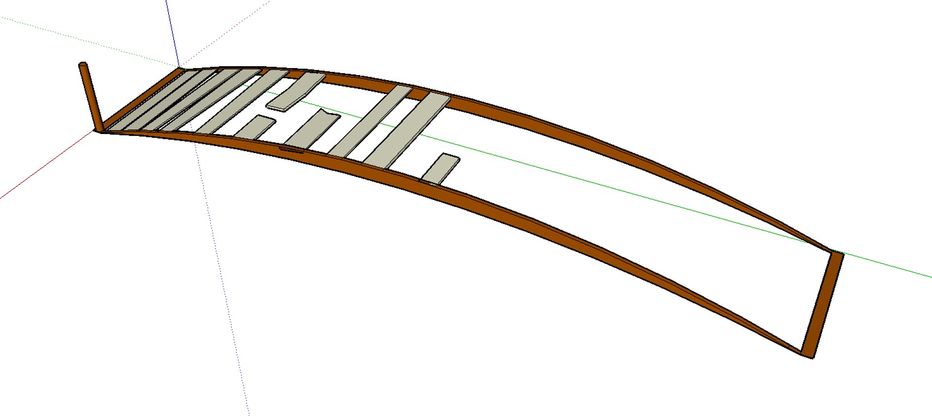 3d Simple Wooden Bridge Model