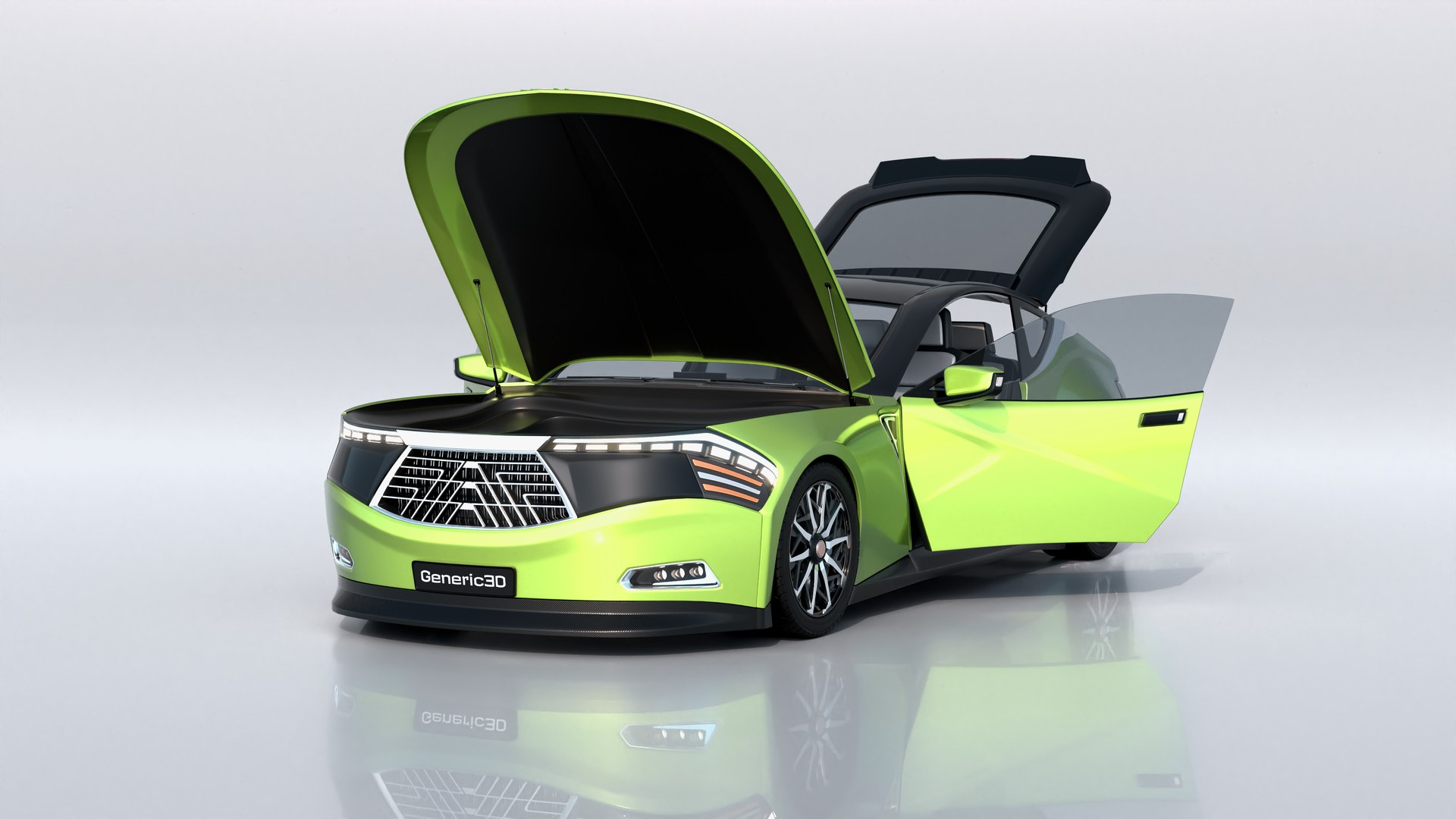 Generic Car Series - V1U1-G3D 3D Model - TurboSquid 2179319