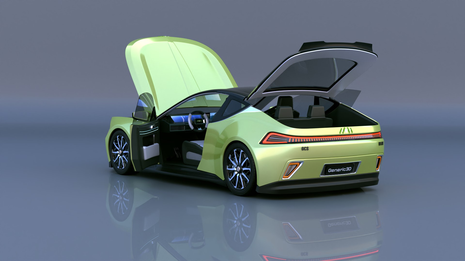 Generic Car Series - V1U1-G3D 3D model - TurboSquid 2179319