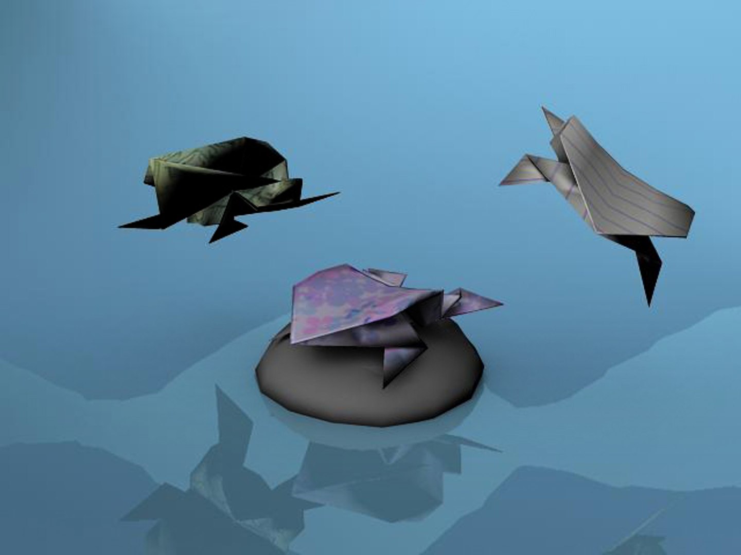 maya origami frogs