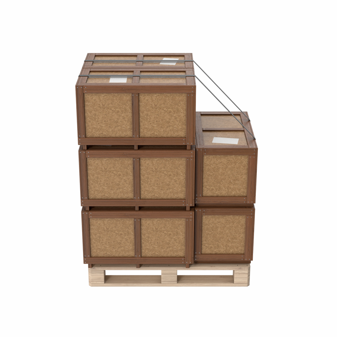 Crate Cargo Boxes On Wood Pallet 3D - TurboSquid 2072316