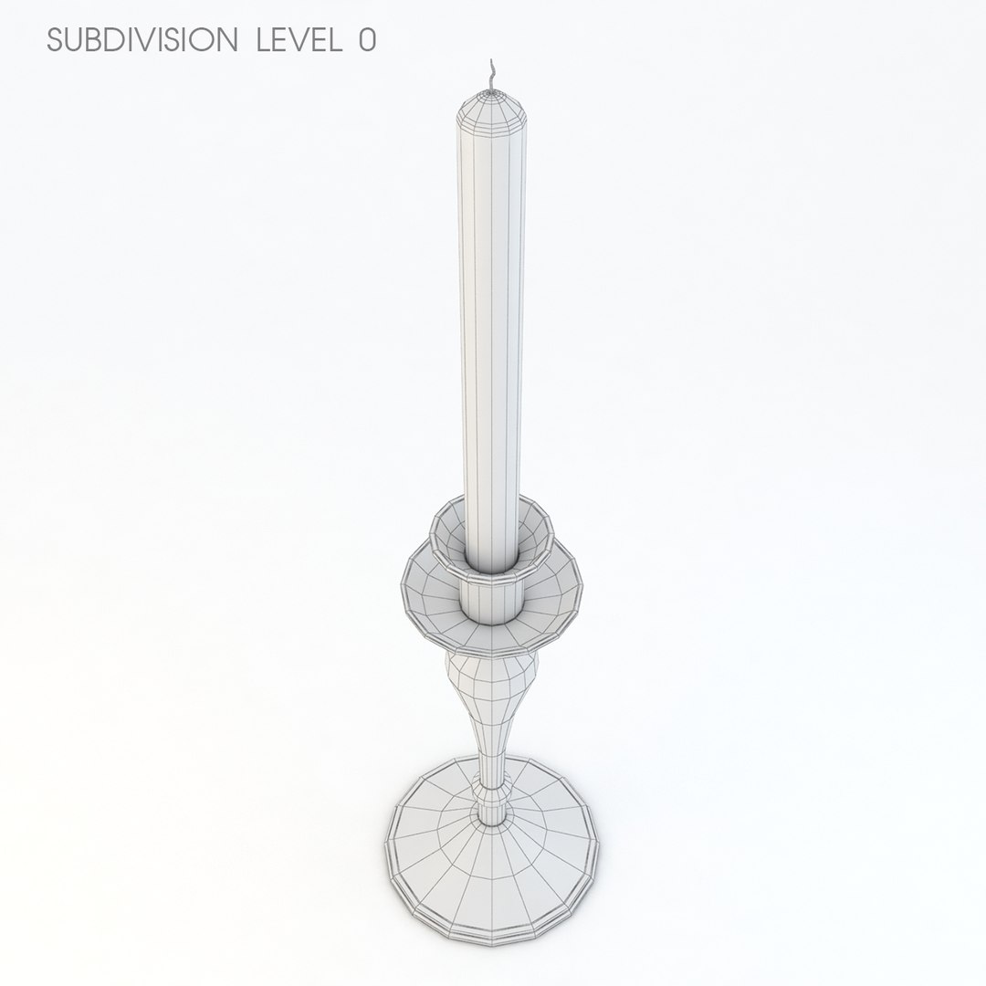 Candle Candlestick 3d Model