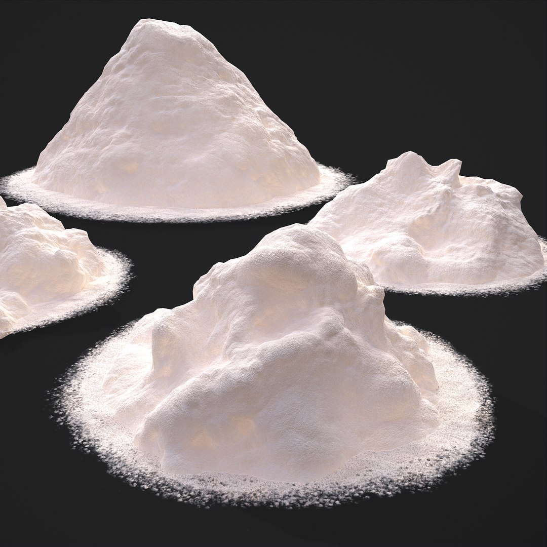 3D Flour Piles Model - TurboSquid 1872699