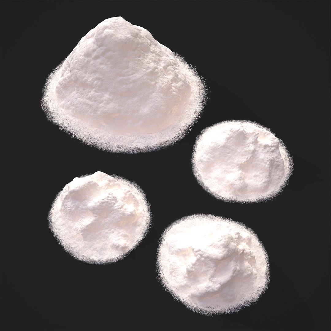 3D Flour Piles Model - TurboSquid 1872699