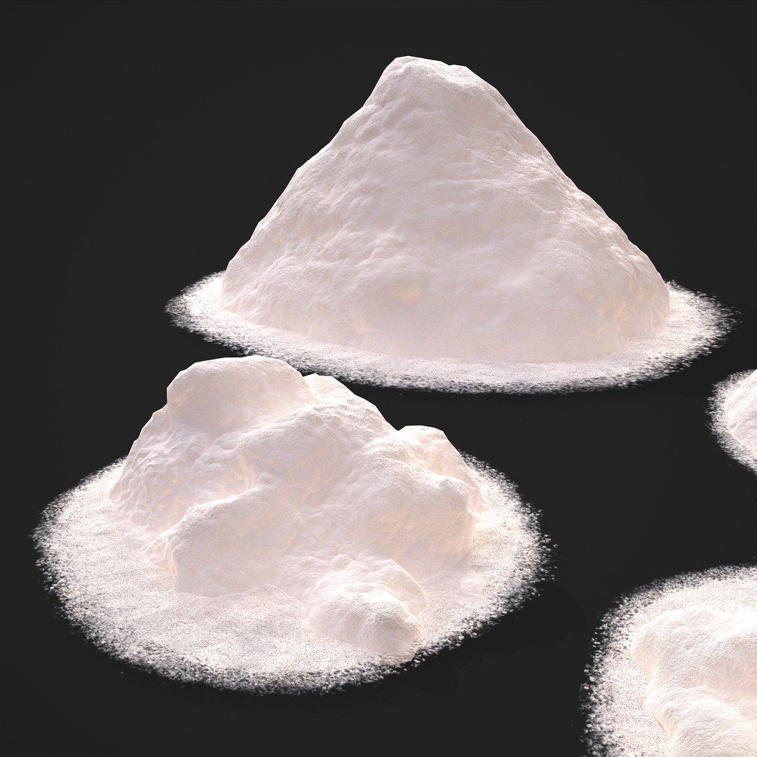 3D Flour Piles Model - TurboSquid 1872699