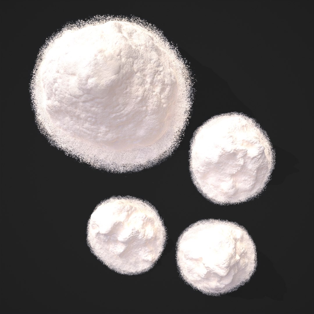 3D Flour Piles Model - TurboSquid 1872699
