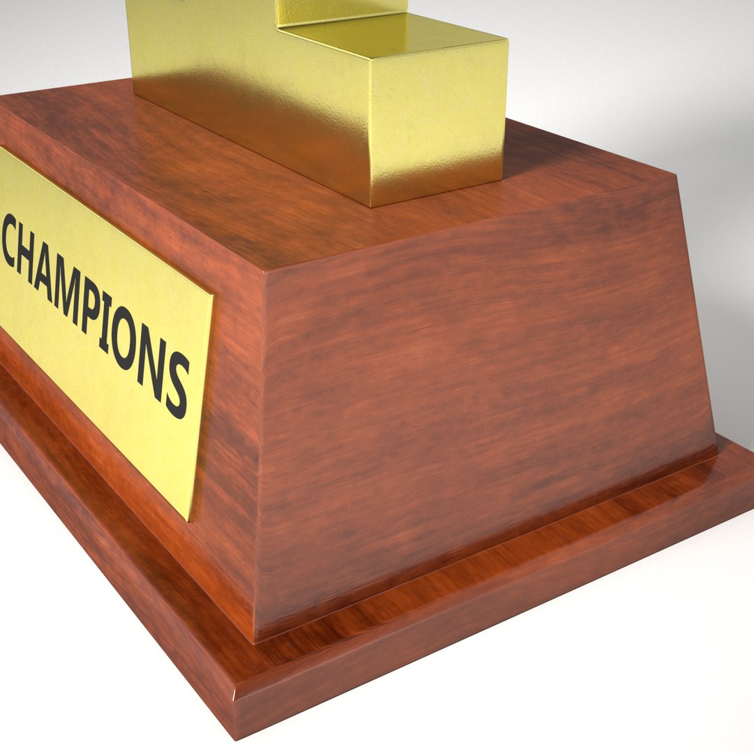 3d number trophy model