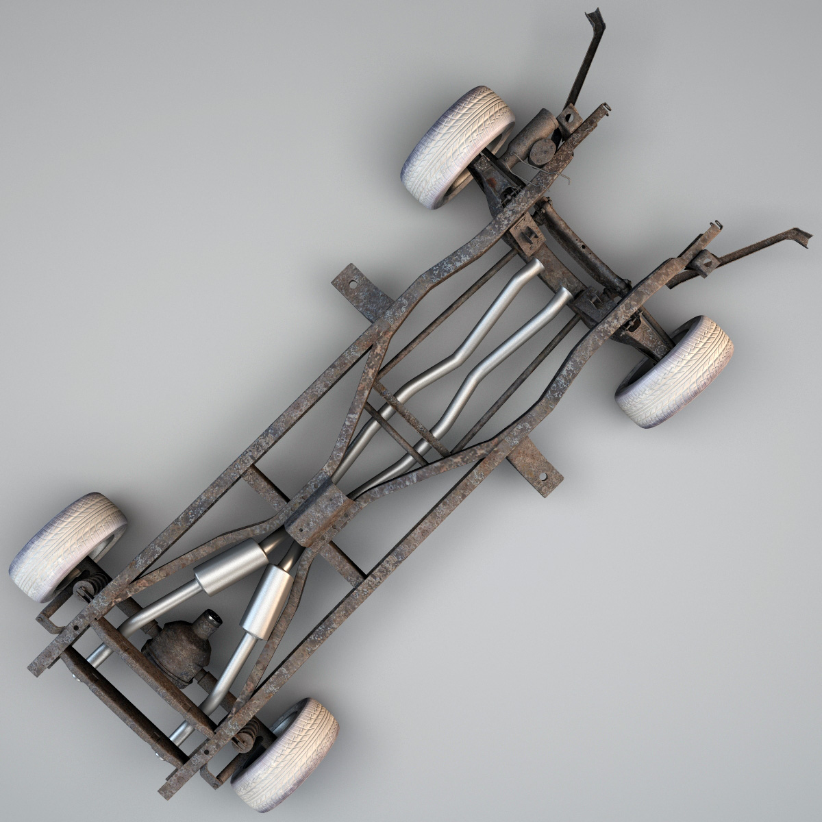 car chassis 3d 3ds