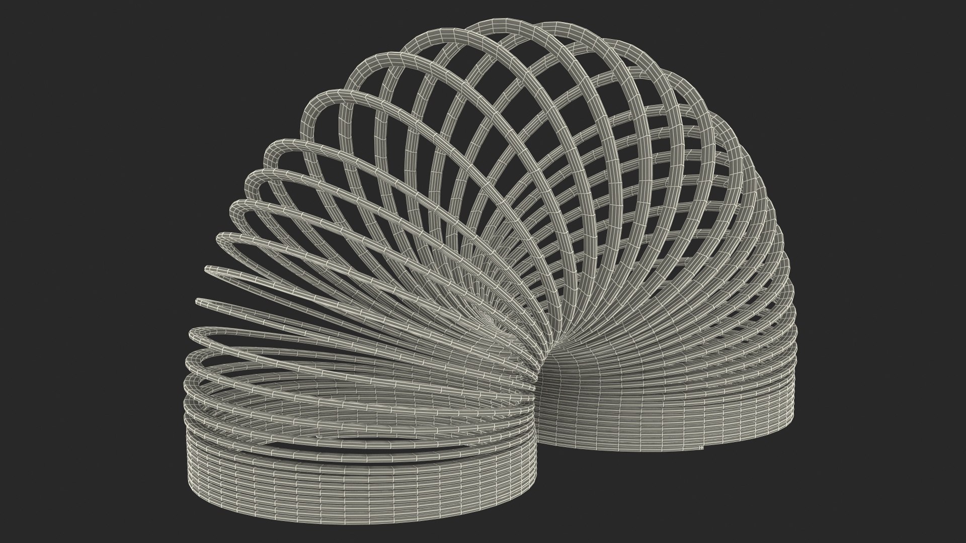 3D metal toy spring curved - TurboSquid 1488352