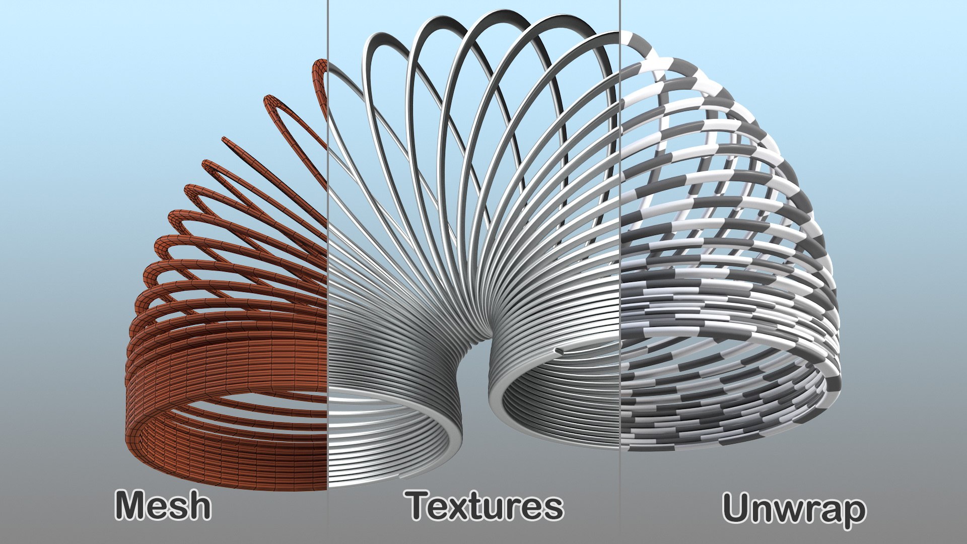 3D Metal Toy Spring Curved - TurboSquid 1488352