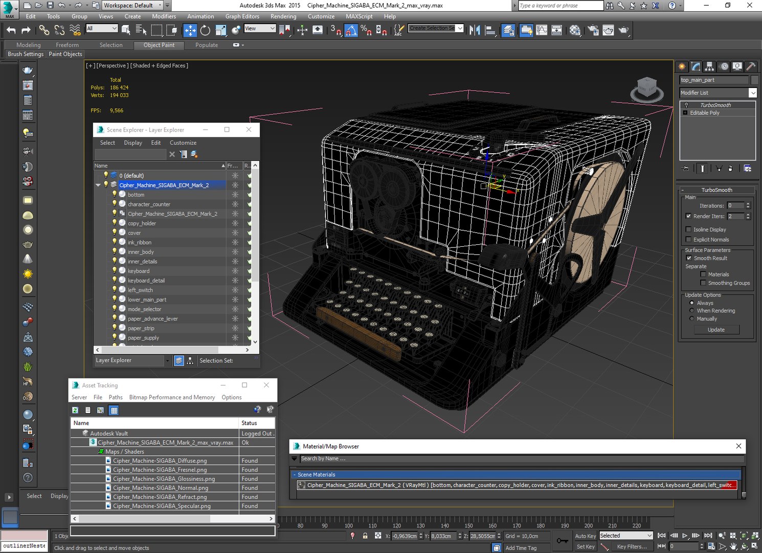 Cipher Machine SIGABA ECM Mark 2 3D model - TurboSquid 2016593