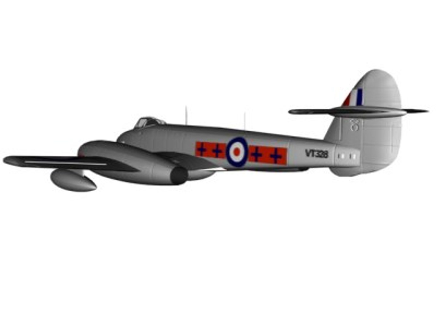 3ds Max Gloster Meteor Fighters Jet F4