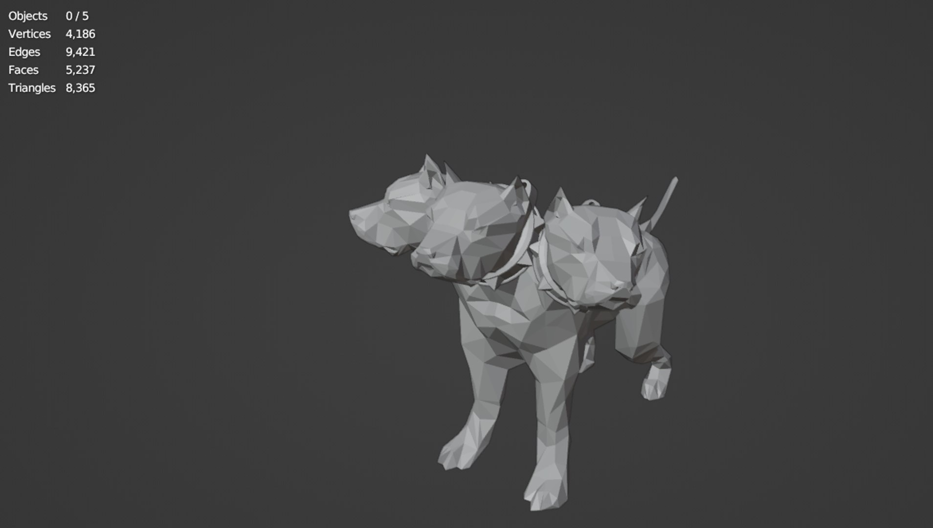 Cerberus Hellhound Dog Hound Of Hades Beast Monster Rigged 3D Model ...