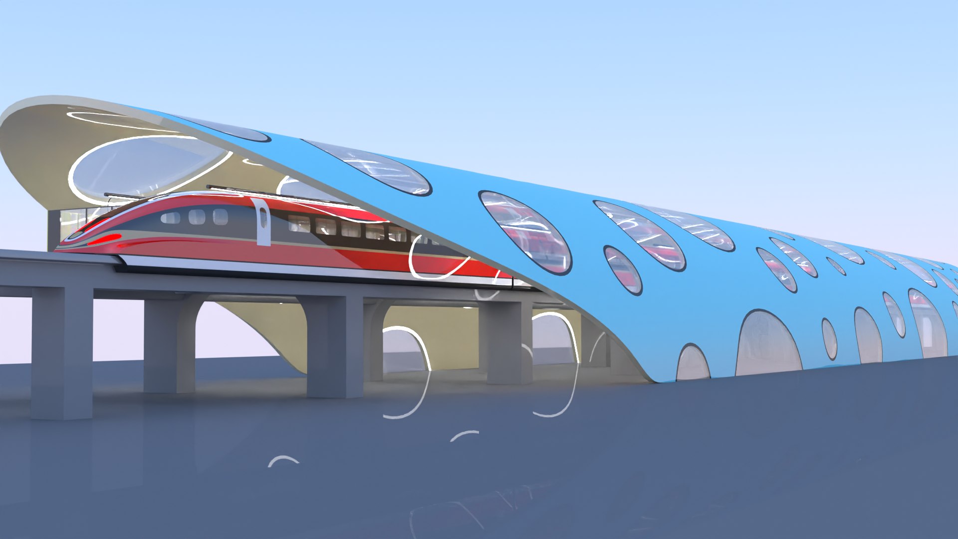 3D Maglev Station 2023 II - TurboSquid 2084925