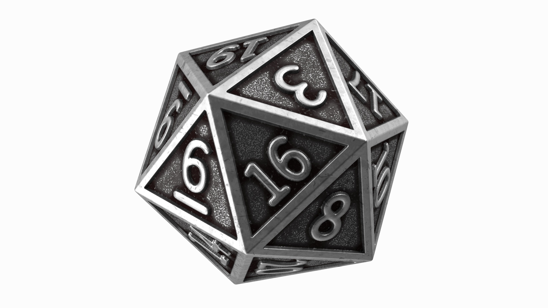 3D DND D20 Dice Silver - TurboSquid 2146845