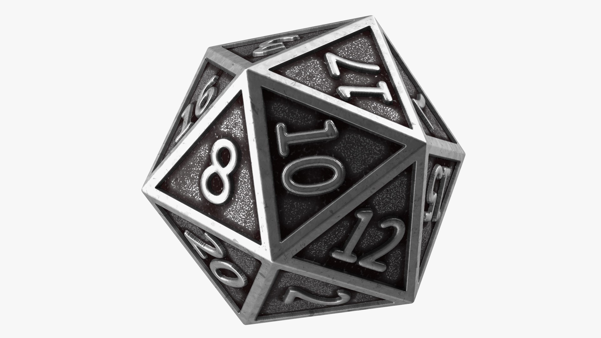 3D DND D20 Dice Silver - TurboSquid 2146845