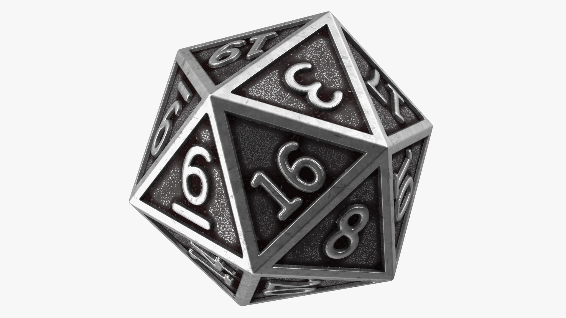 3D DND D20 Dice Silver - TurboSquid 2146845