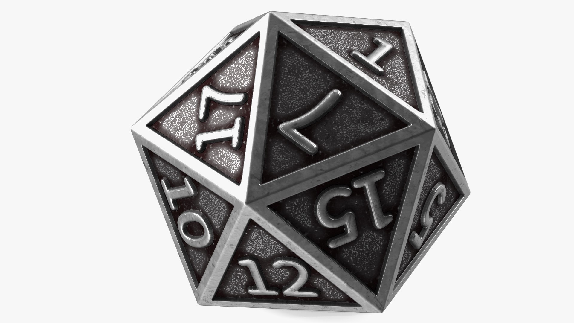 3D DND D20 Dice Silver - TurboSquid 2146845