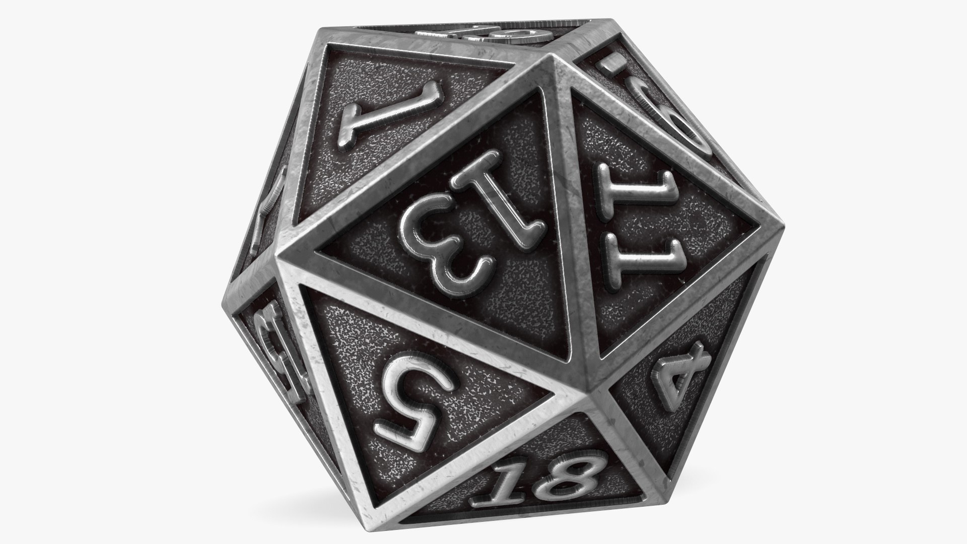 3D DND D20 Dice Silver - TurboSquid 2146845
