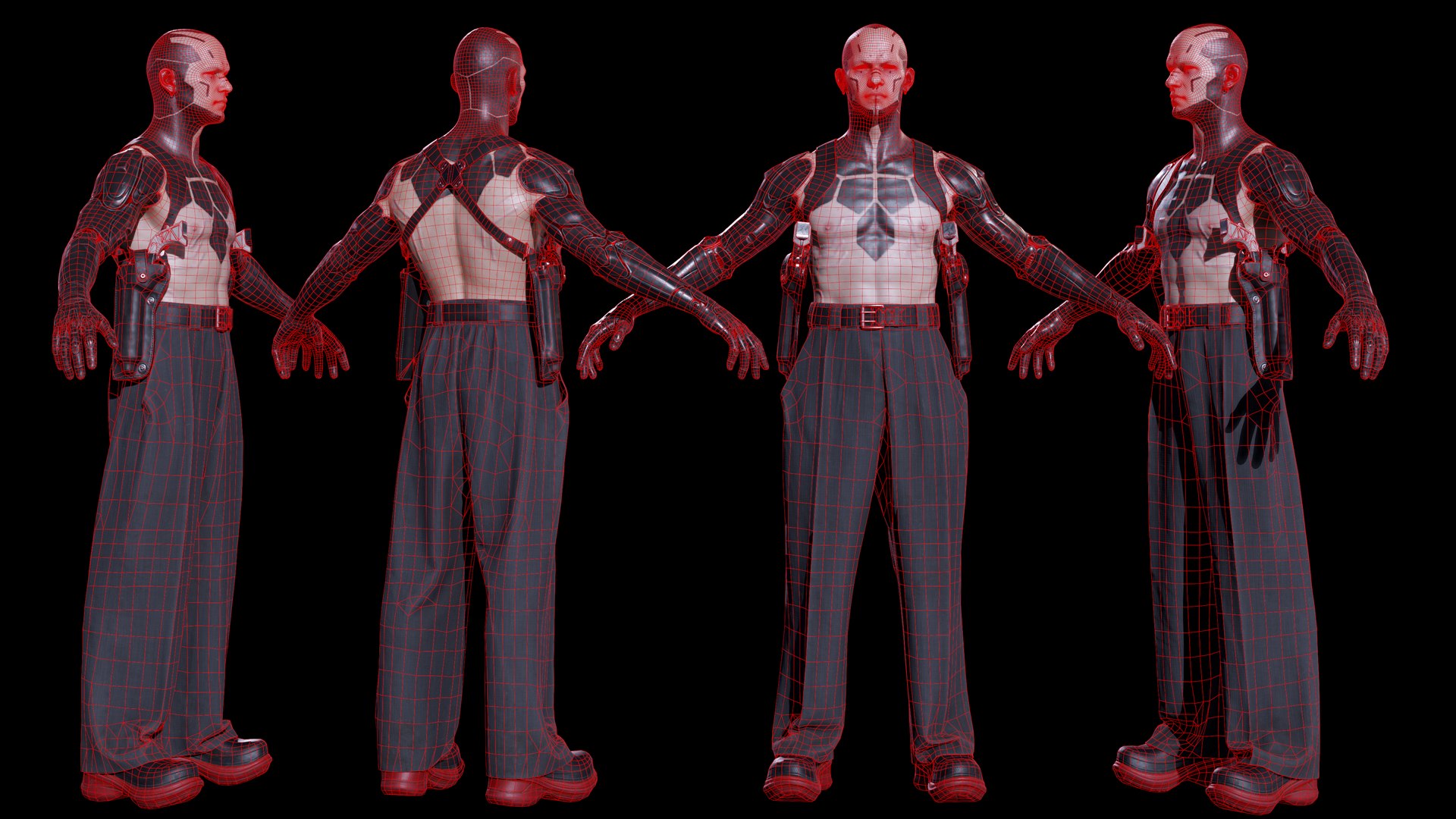3D Model Cyberpunk Character - TurboSquid 2008769
