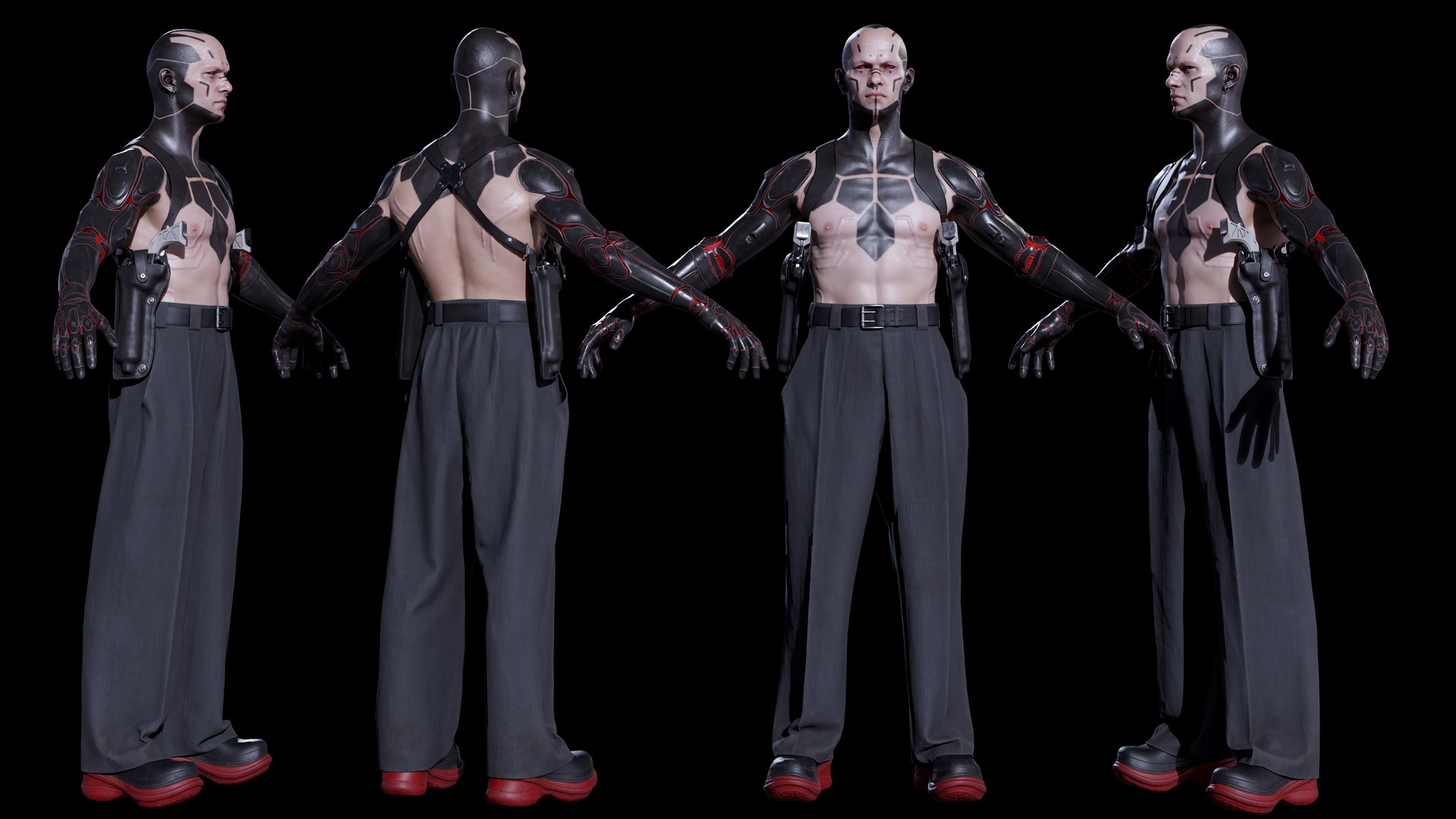 3D Model Cyberpunk Character - TurboSquid 2008769