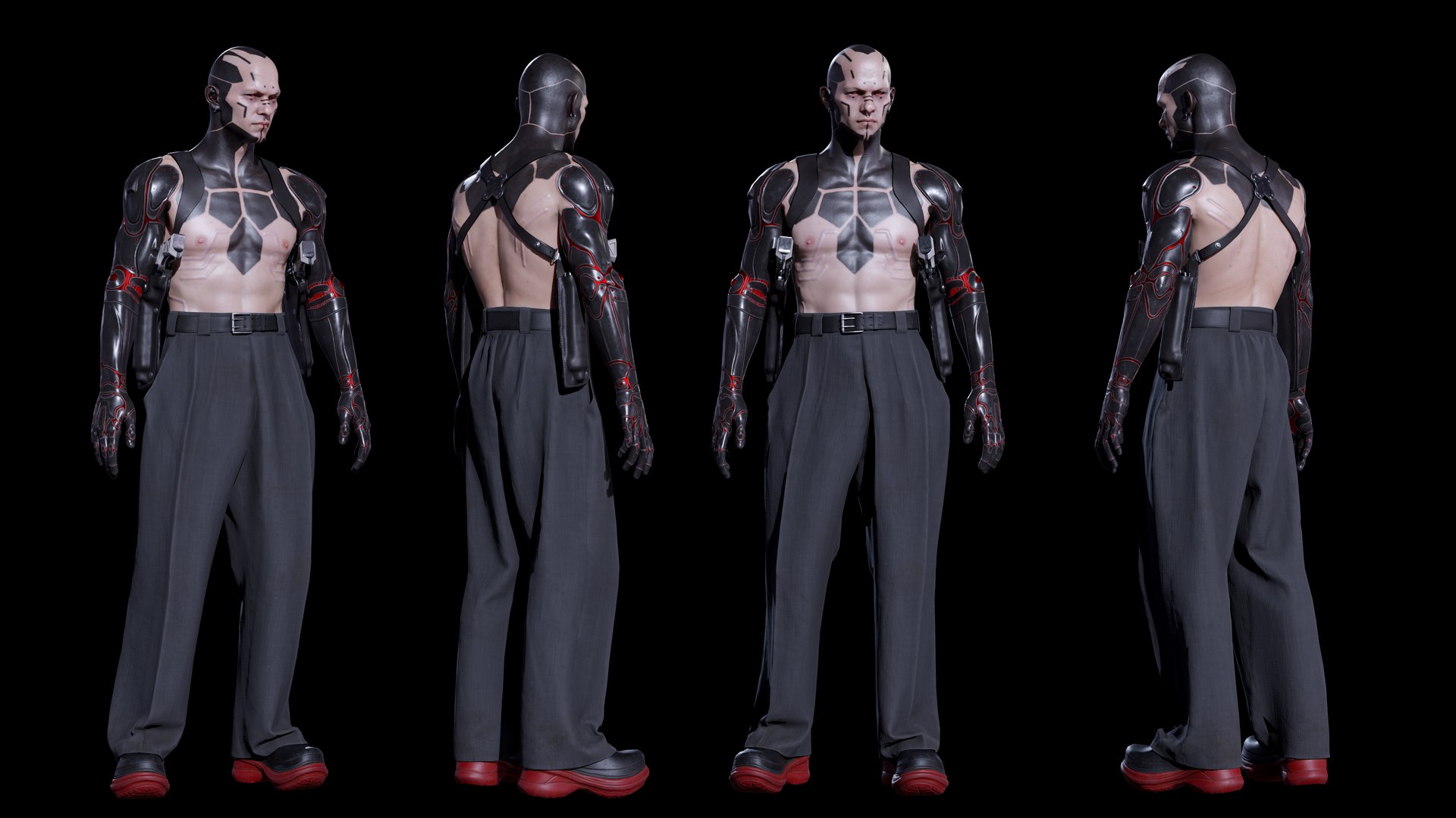 3D Model Cyberpunk Character - TurboSquid 2008769