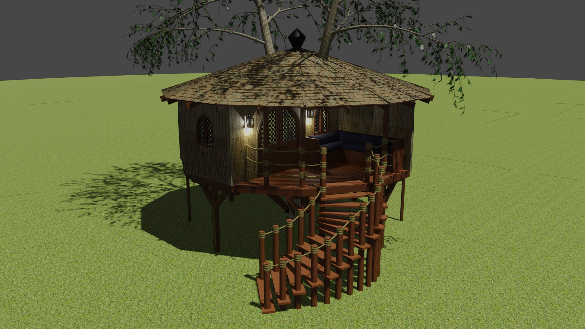 3D Model Tree House Studio Office - TurboSquid 2341889