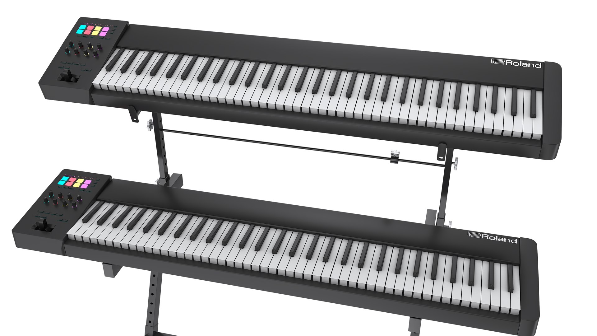 Roland Midi Keyboard And Stand 3D Model - TurboSquid 2218542