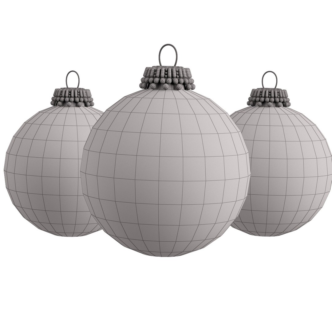 3D Christmas Ball Snow Trees - TurboSquid 1246025