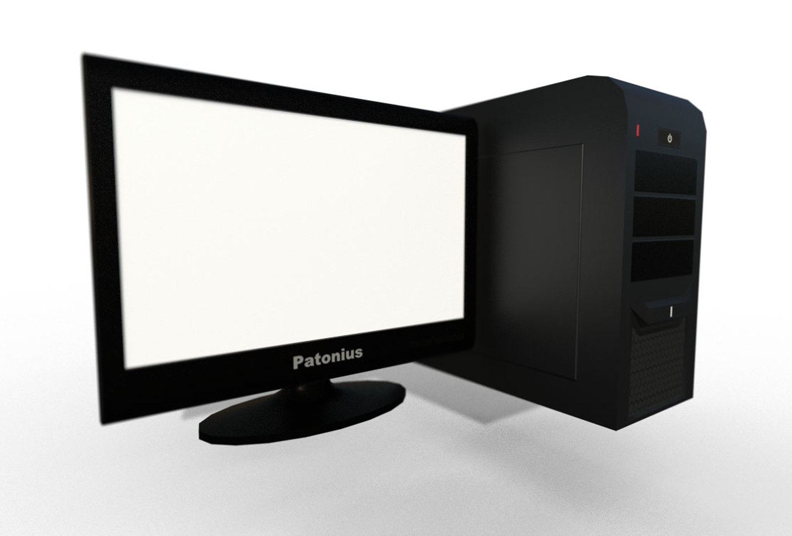 3d model computer monitor keyboard