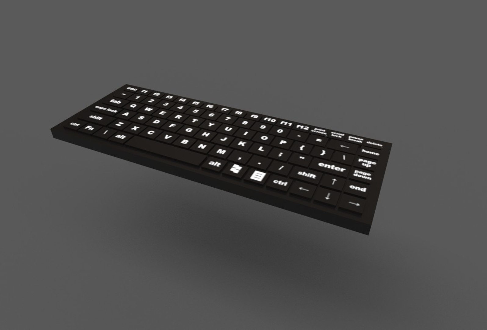 3d model computer monitor keyboard