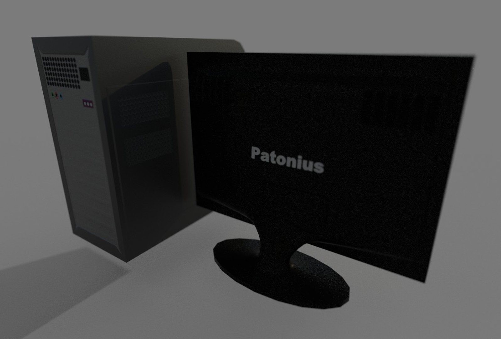 3d model computer monitor keyboard