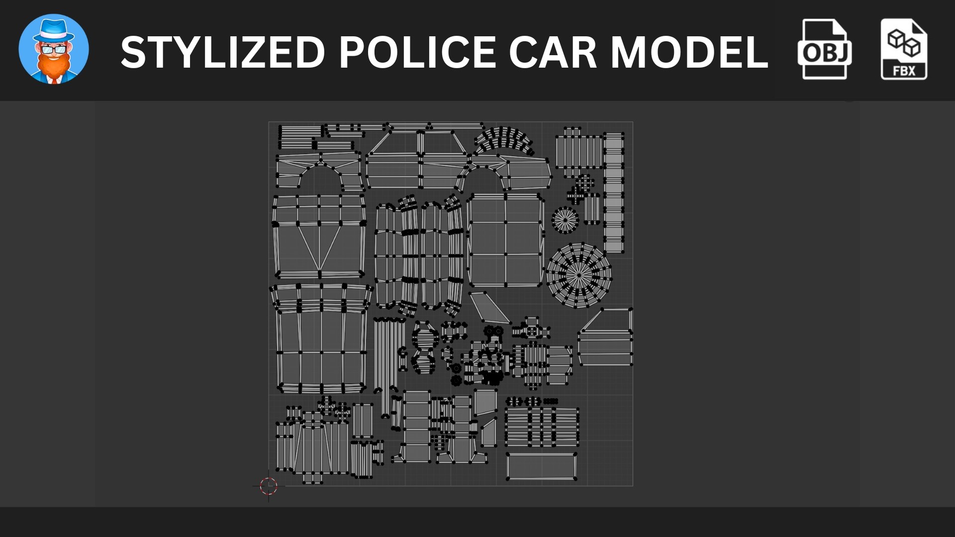 Stylized Police Car 3D Model 3D Model - TurboSquid 2398206