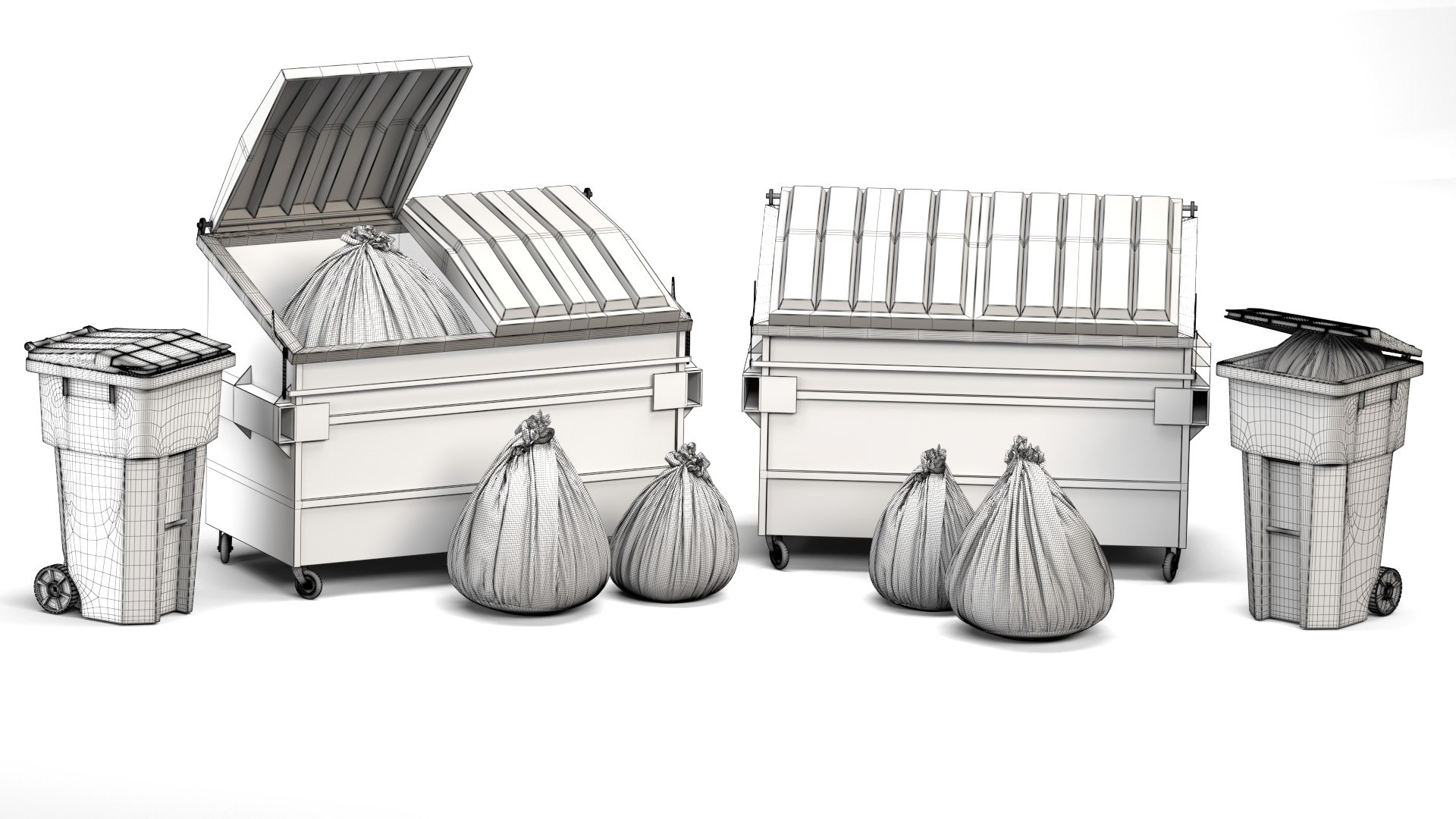 3D Model Dustbin Trash - TurboSquid 1997402