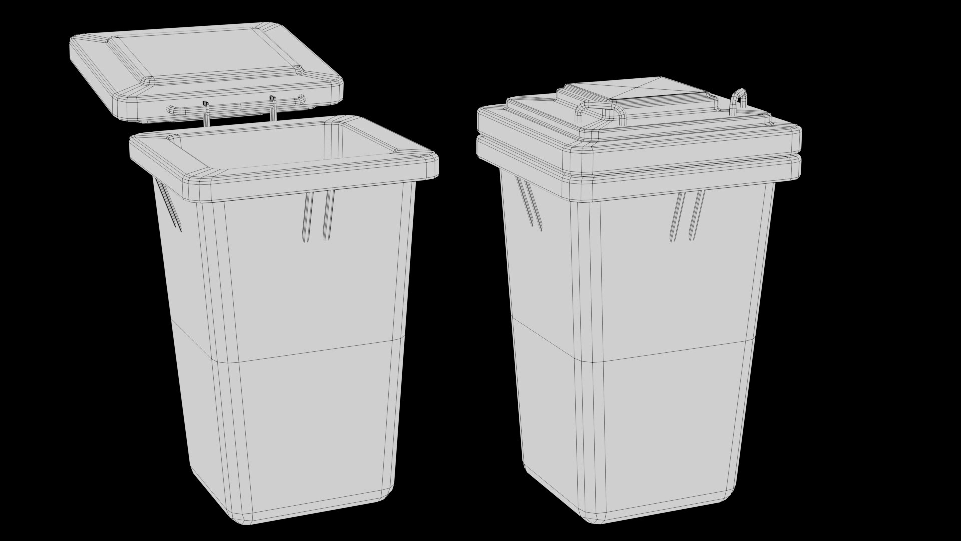 Recycle Trash Garbage Cans Low Poly 3D Model - TurboSquid 2056826