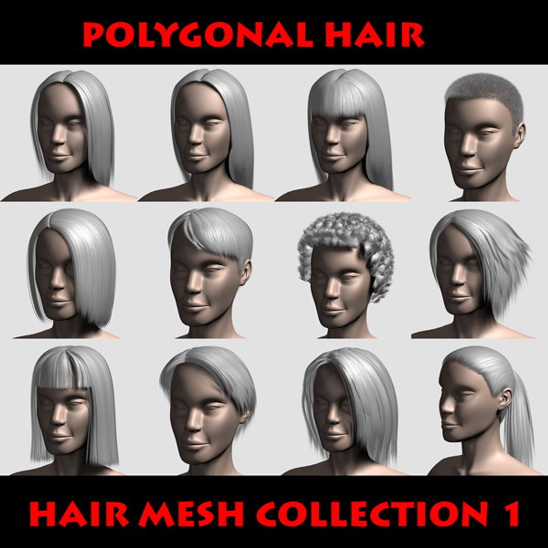 3ds Max Hairs Character Mesh