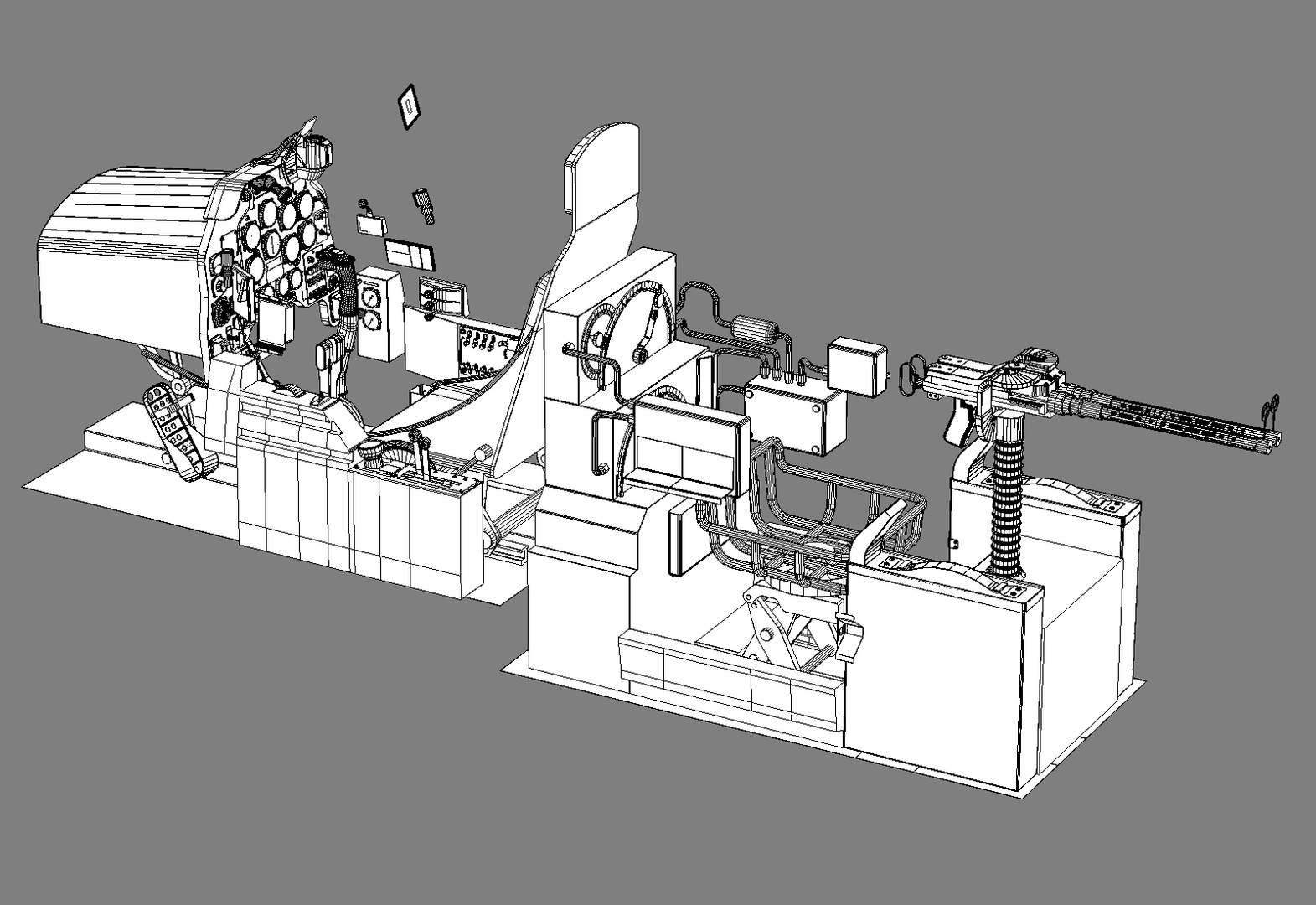 3d Ju-87 Cockpit Model