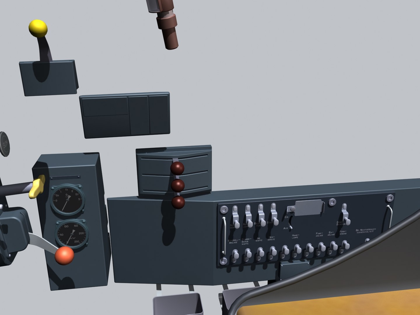3d Ju-87 Cockpit Model