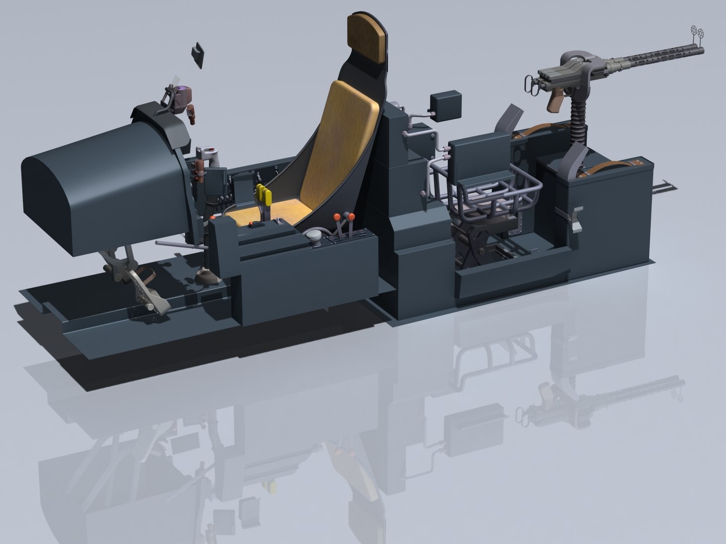 3d Ju-87 Cockpit Model
