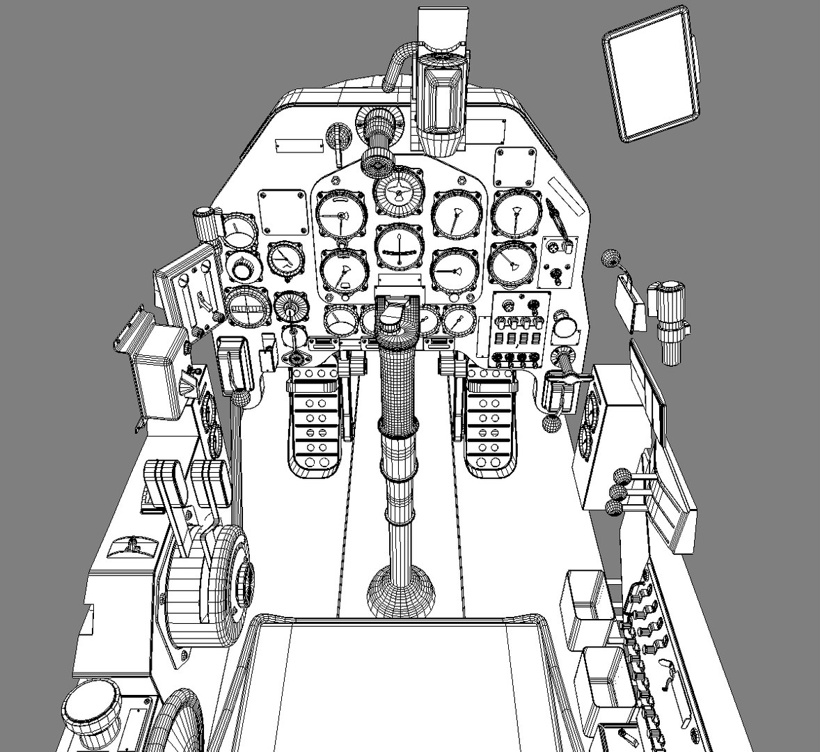 3d Ju-87 Cockpit Model