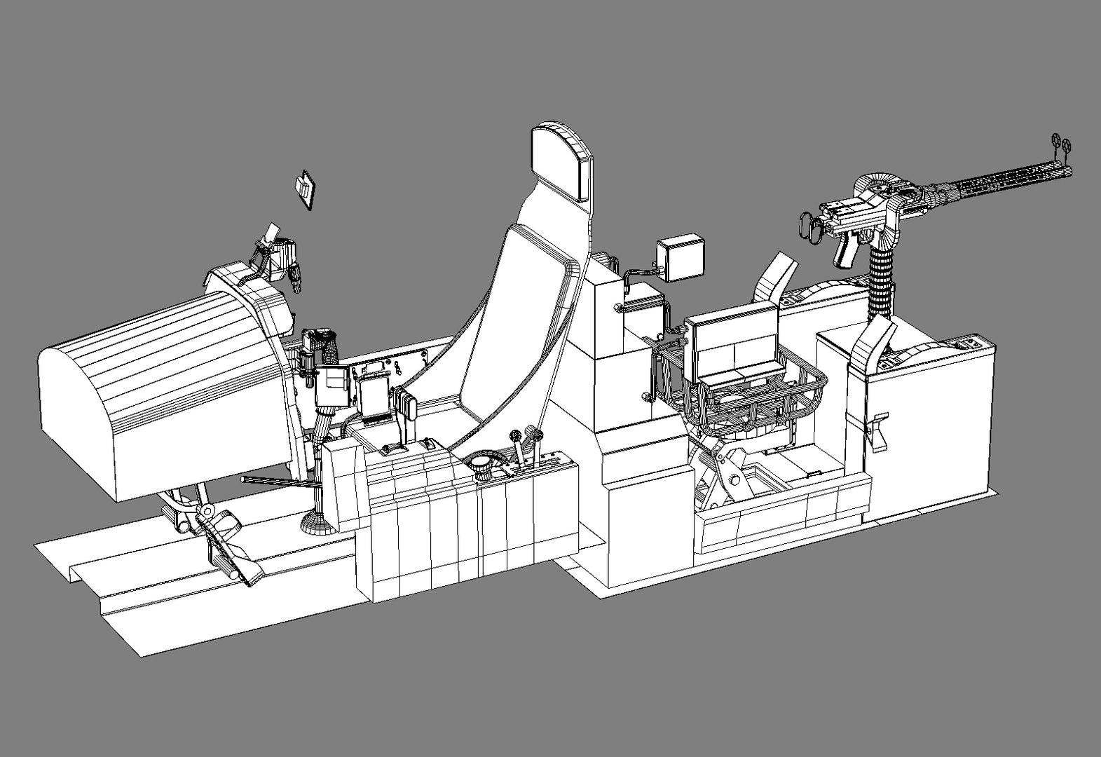 3d Ju-87 Cockpit Model