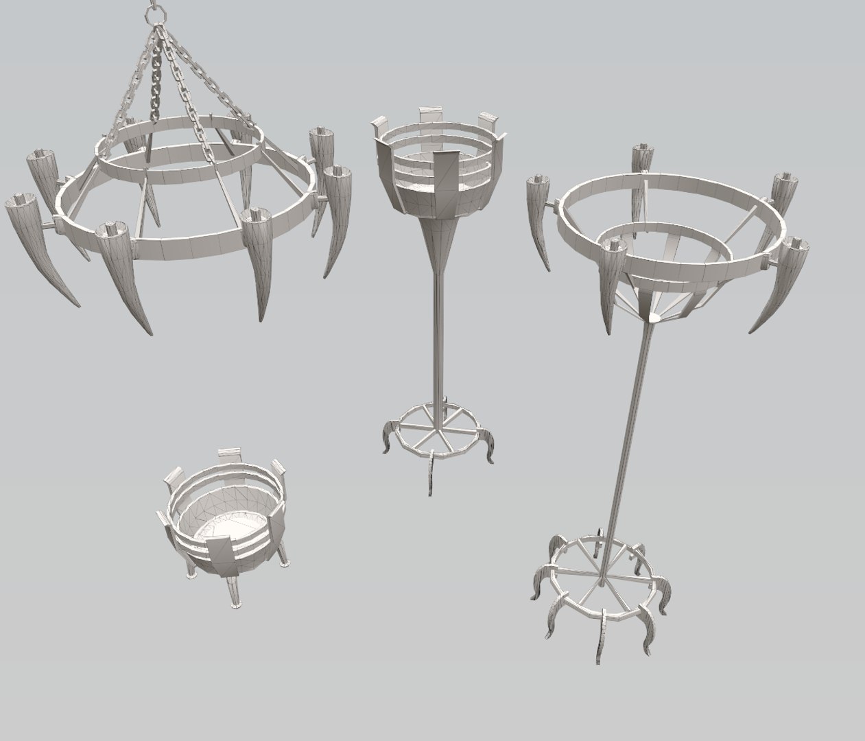 3D Dungeon Castle Light Sources Model - TurboSquid 1203259