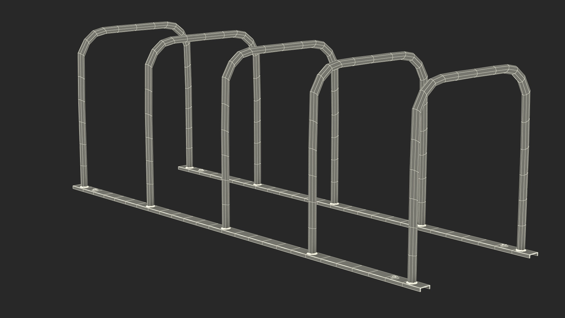 Metal Bicycle Rack Model - TurboSquid 2220141