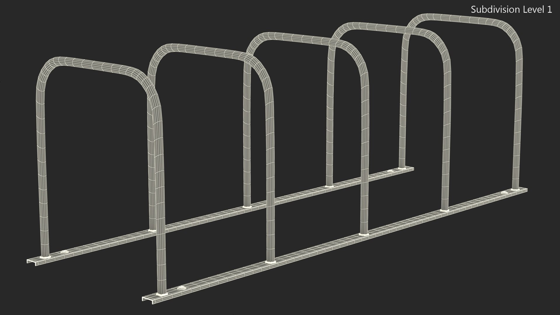 Metal Bicycle Rack Model - TurboSquid 2220141