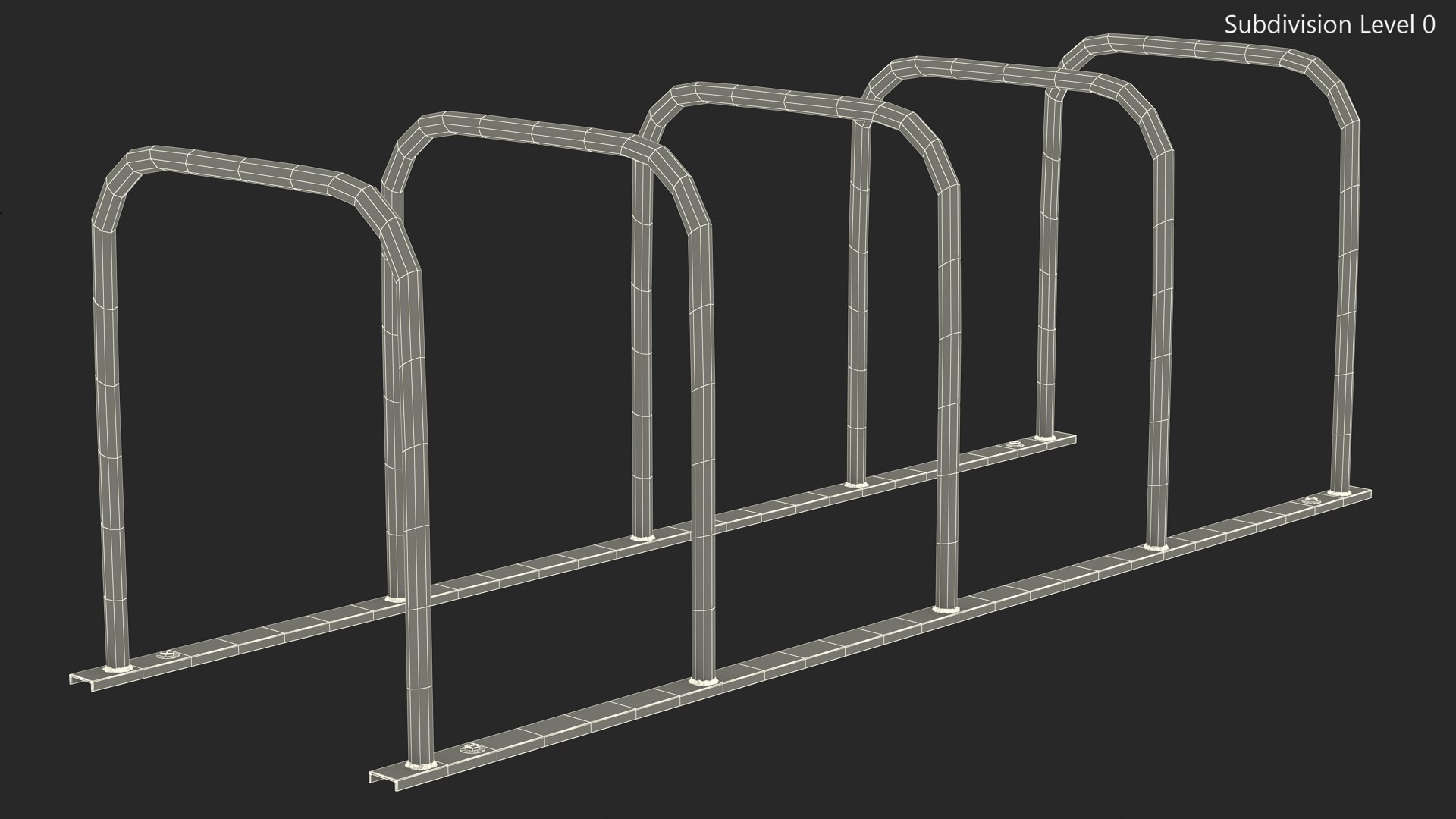 Metal Bicycle Rack Model - TurboSquid 2220141