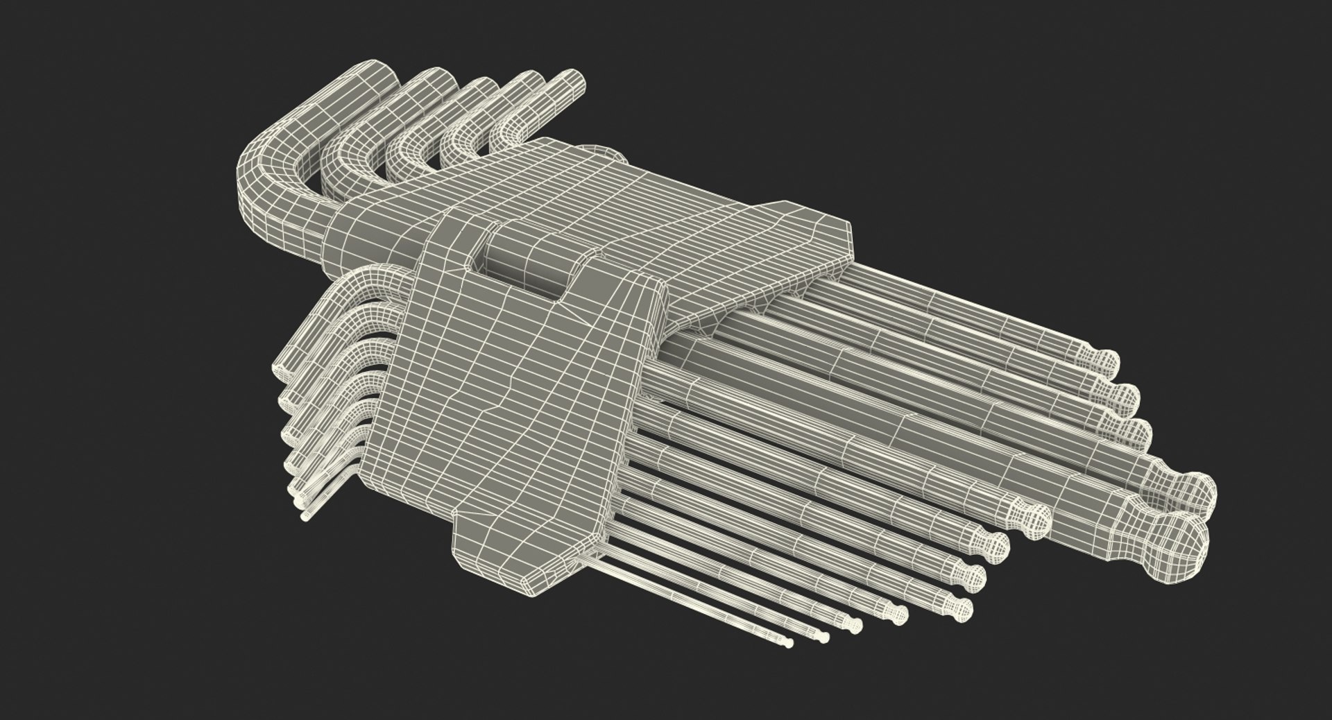 Hex key wrenches model - TurboSquid 1423792