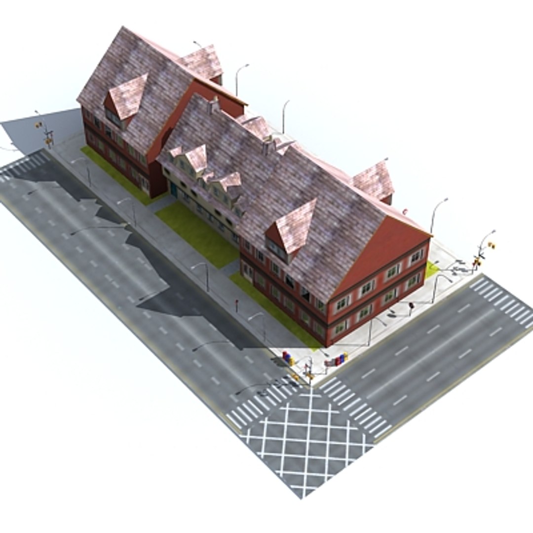 3d City Street Model